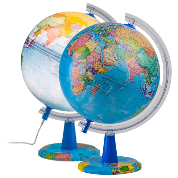 TOPGLOBE 30cm Illuminated Globe - English Map - Modern Political World ...